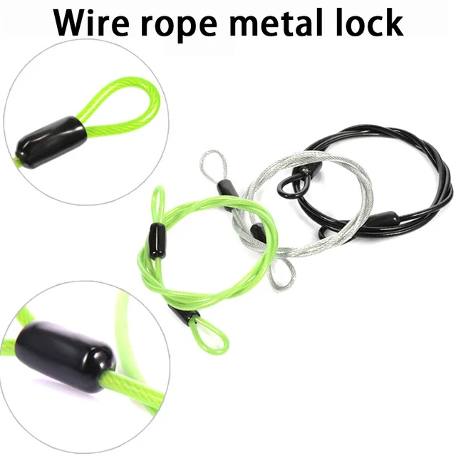 WIRE ROPE METAL Lock Universal Locking Bike Cover Bicycle Wire Cord ...