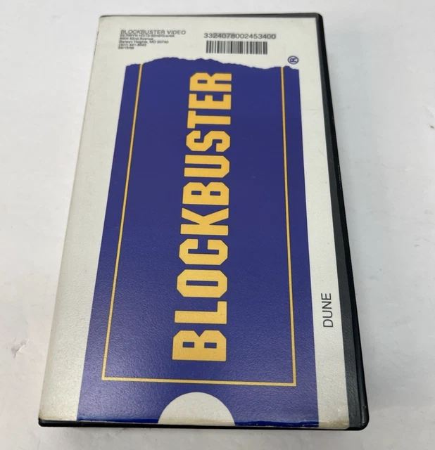 DUNE BLOCKBUSTER VIDEO VHS Tape Vintage Clamshell Video Rental Box 1984 ...