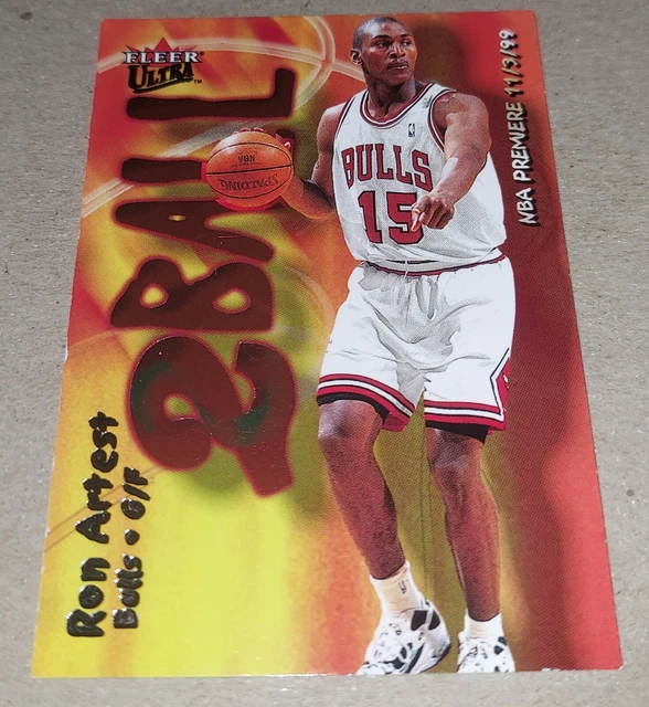 2000-01 FLEER ULTRA Ron Artest Metta World Peace 2 Ball Insert #9 ...