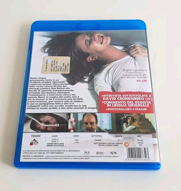 RABID SETE DI sangue BLU-RAY FUORI CATALOGO David Cronenberg EUR 80,00 ...