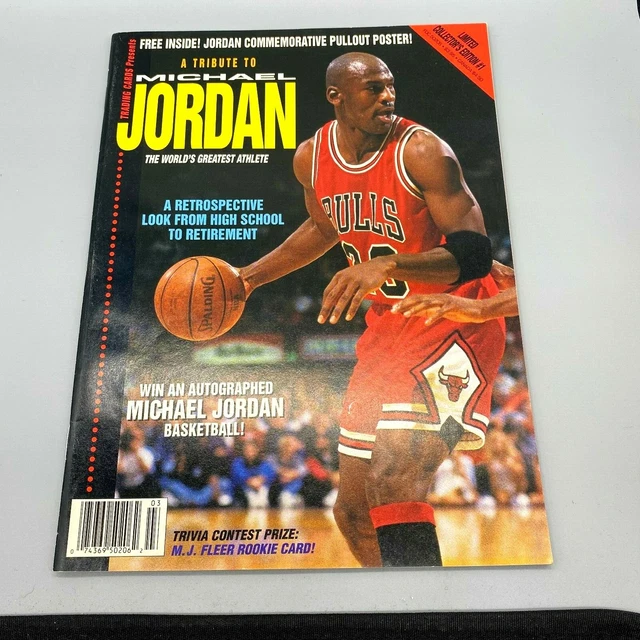 A TRIBUTE TO Michael Jordan magazine Chicago Bulls FOLD OUT POSTER £4. ...