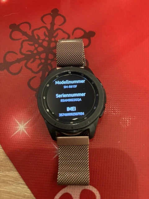 SAMSUNG GALAXY WATCH SM-R815 42mm Custodia Nera con Cinturino Classico ...