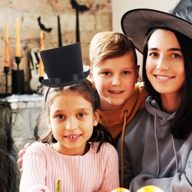 TOP HAT WOMAN Holiday Party Hats Black Felt Women Cosplay Costume $29. ...