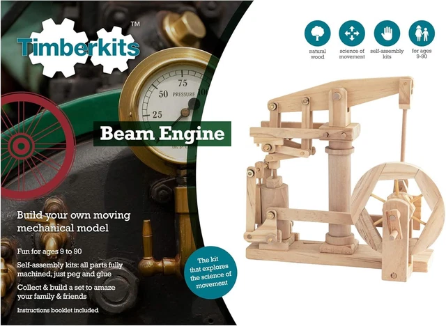 TIMBERKITS BEAM ENGINE Automata Mechanical Wooden Model Construction ...