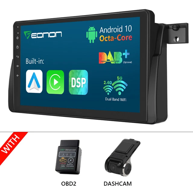 OBD+DVR+FOR BMW E46 M3 9" IPS Android Car Radio GPS Sat Nav Stereo DAB ...