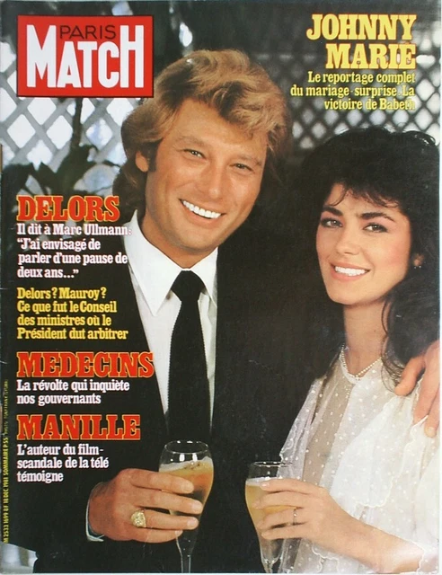 PARIS MATCH JOHNNY Hallyday Faye Dunaway Clio Goldsmith Sakharov ...
