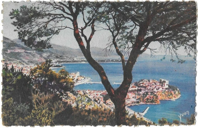 MENTON 06 MONTE-CARLO Monaco Cap Martin CPA colorisée écrite dentelée ...