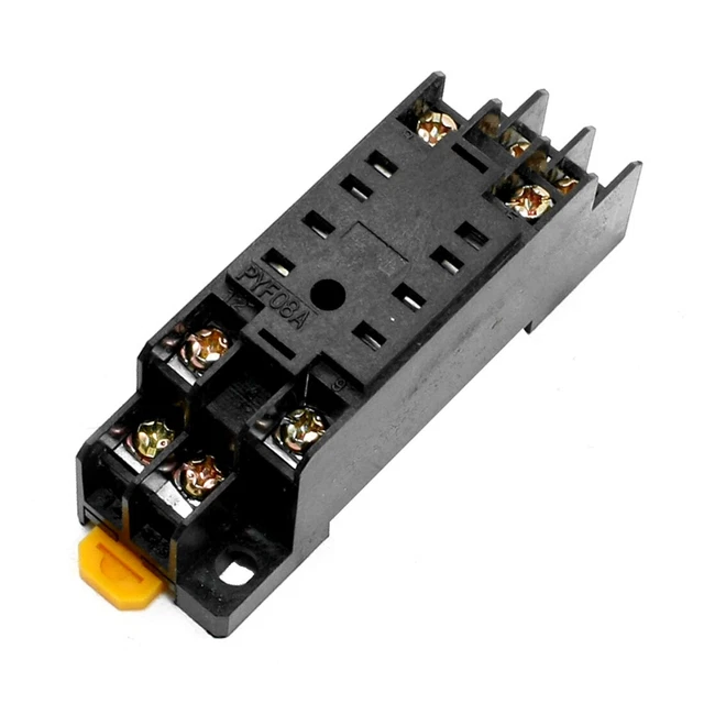 DIN RAIL MOUNT Flat 8 Pin PYF08A Mini Relay Socket Base £4.62 - PicClick UK
