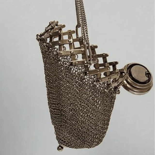TWIST LID GATE 1920's English Coin Purse Victorian Mesh Small Pouch EUR ...