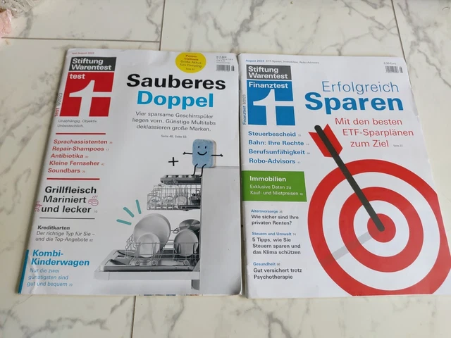1X STIFTUNG WARENTEST+1X Finanztest jeweils Ausgabe August 2023 ...