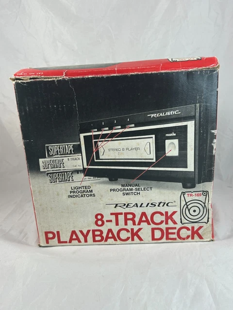 VINTAGE REALISTIC STEREO 8 Track Player Model 14-935 TR-169 SOLD AS IS ...