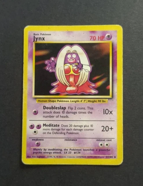 POKEMON CARD WOTC 1999-2000: Jynx 31/102 - Base Set EUR 2,33 - PicClick IT