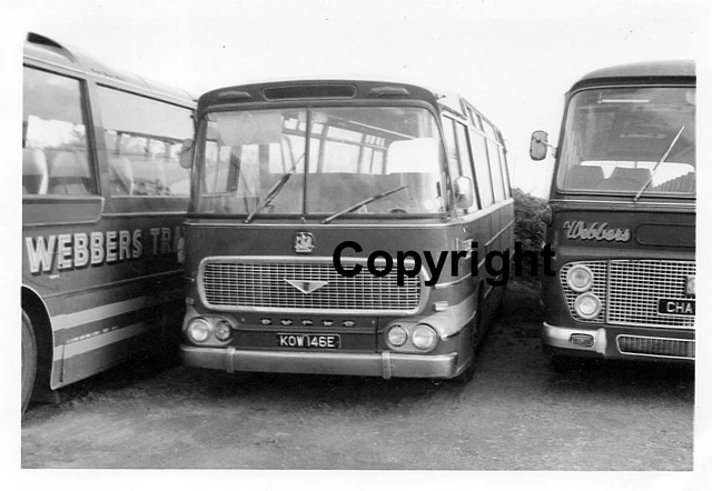 WEBBER BLISLAND KOW146E Bedford VAM14 Duple Coach Black & White Bus ...