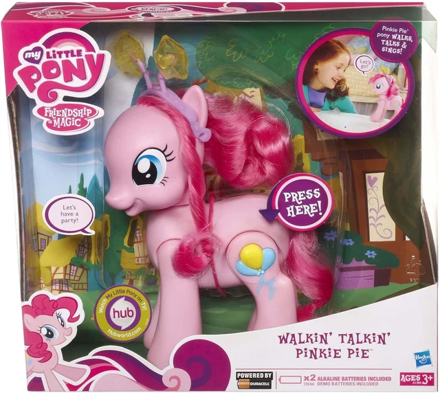 MY LITTLE PONY 8" Walking Talking Pinkie Pie Toy Hasbro + headband ...