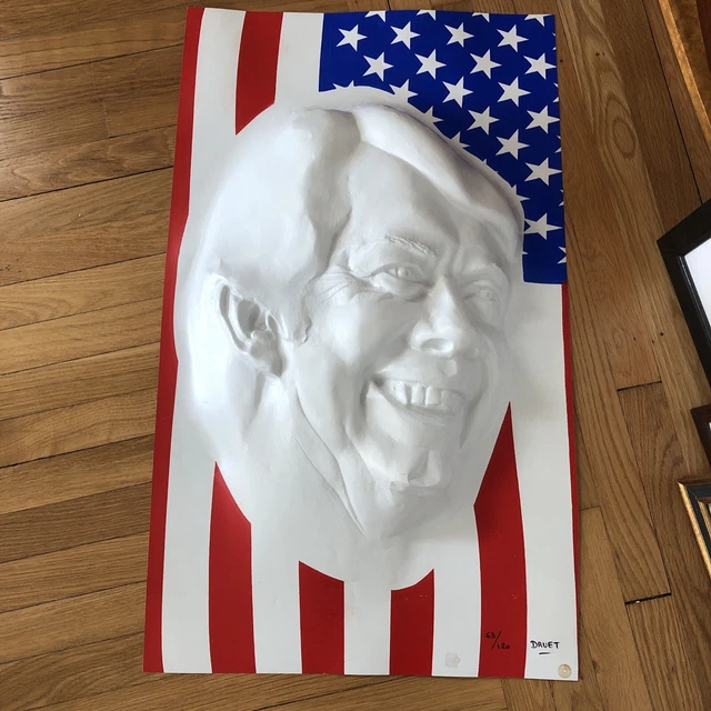 CIRCA 1985 - Daniel Druet - Rare Grande Sculpture Affiche Moulée Signée ...