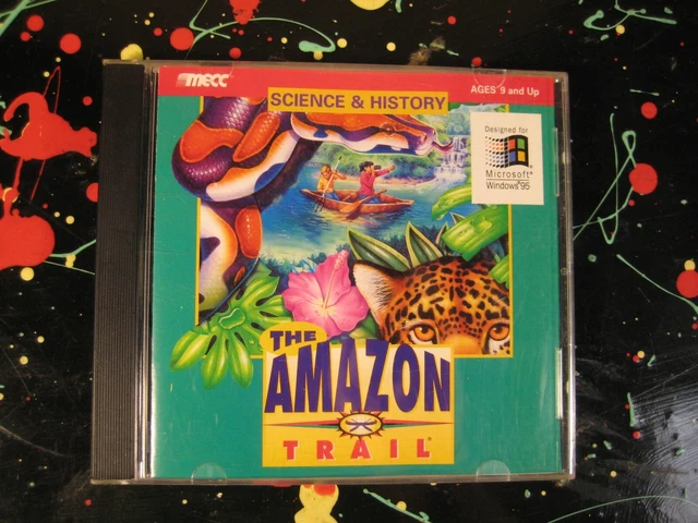 THE AMAZON TRAIL Classic MECC Windows 95 PC CD History Educational Game ...