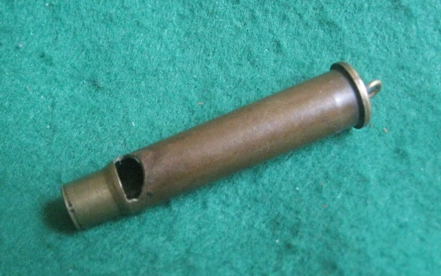VINTAGE BRASS 1952 Crows Foot Bullet Casing Whistle £9.99 - PicClick UK