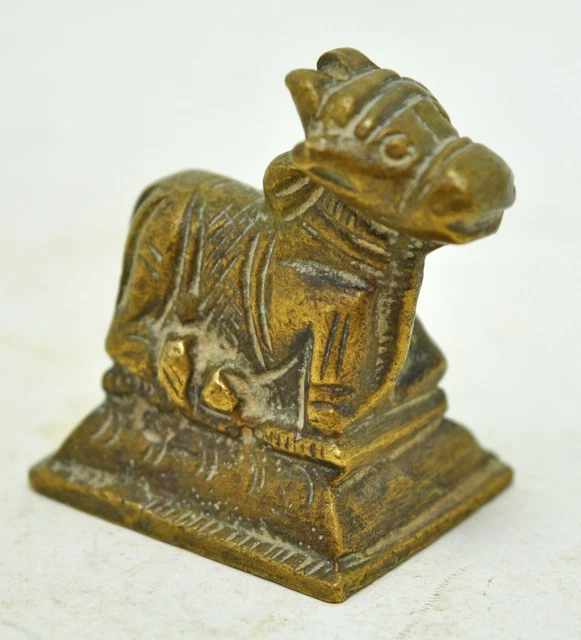 ORIGINAL ANCIEN LAITON Antique Sainte Vache Nandi Idol Figurine Fin Gravé EUR 36,18 - PicClick FR