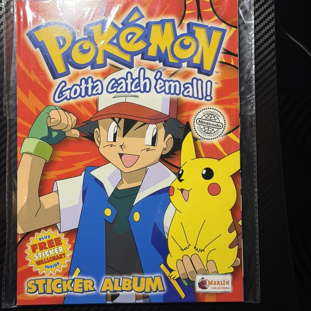 POKÉMON MERLIN STICKER Album Book Series 1 - Rare Vintage 1999 (FACTORY ...