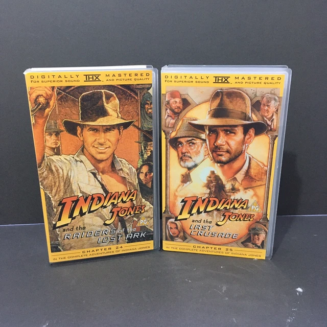 VHS VIDEO TAPE Indiana Jones Digitally Remastered PAL Raiders & Last ...