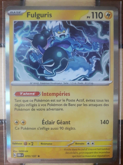 CARTE POKÉMON FULGURIS 70/197 Holo Flammes Obsidiennes Neuve Fr EUR 1 ...