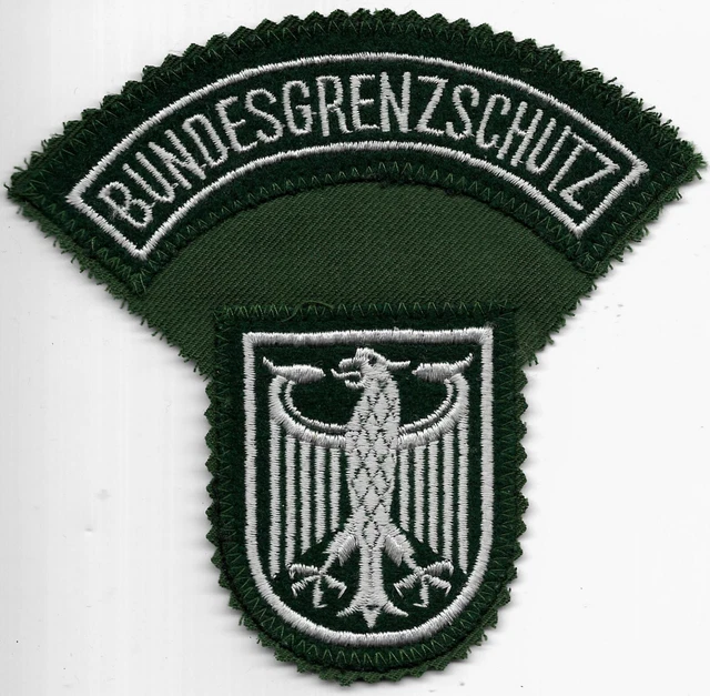 BGS POLICE 2-PIECE 80s Badge Patch FEDERAL BORDER PROTECTION FEDERAL ...