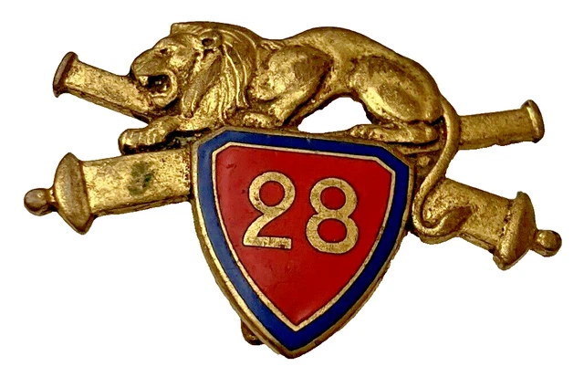 INSIGNE MIL. ARTILLERIE : " 28° Regiment Artillerie " Drago P. G1148 1 ...