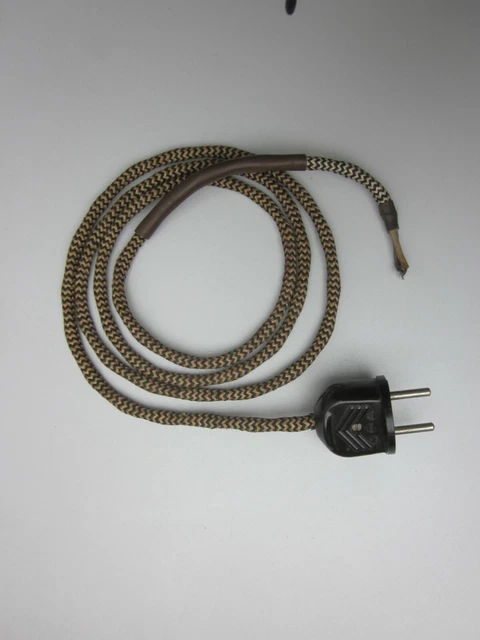 RÖHRENRADIO NETZSCHNUR TEXTIL mit Bakelit Stecker EUR 9,90 - PicClick DE