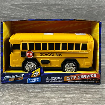 ADVENTURE FORCE CITY Service Yellow School Bus Vehicle £16.99 - PicClick UK