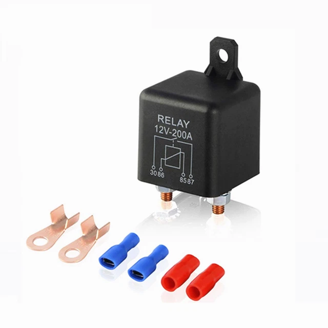 HEAVY DUTY 200A Split Charge Relay 2pin ON/OFF Battery Starter Car ...