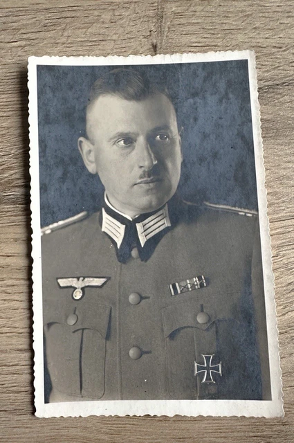 PK FOTO PORTRAIT Wehrmacht WH Leutnant EK1 Eisernes Kreuz 1.Klasse 2.WK EUR 4,00 - PicClick DE