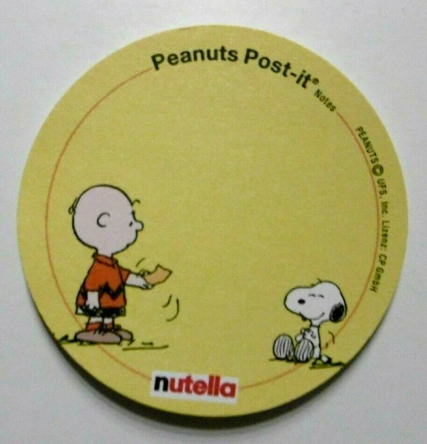 FERRERO NUTELLA PEANUTS post-It Block Charly Brown Snoopy Deckelinhalt ...