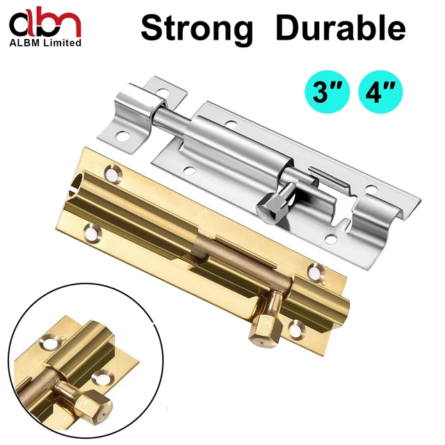CHOOSE ~ SMALL - LARGE ~ SLIDE BOLT Bathroom Toilet Shed Door Lock ...