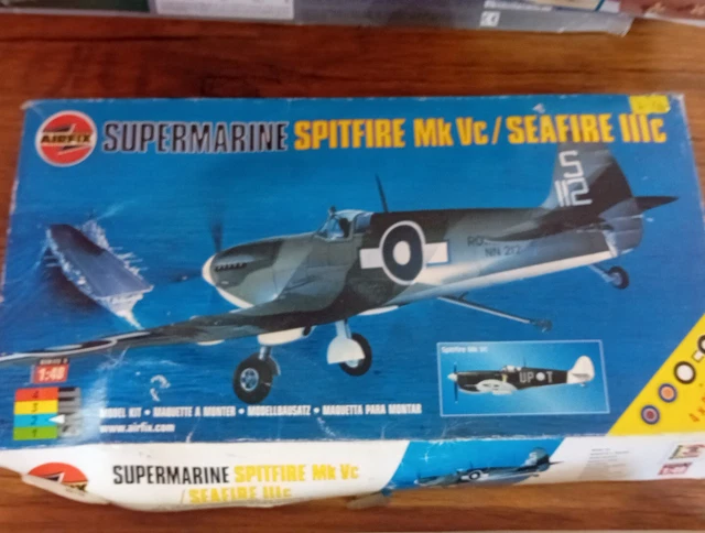 AIRFIX SUPERMARINE SPITFIRE Mk. Vc/ Seafire IIIc Model Kit 05110 in 1:48 Scale £10.00 - PicClick UK