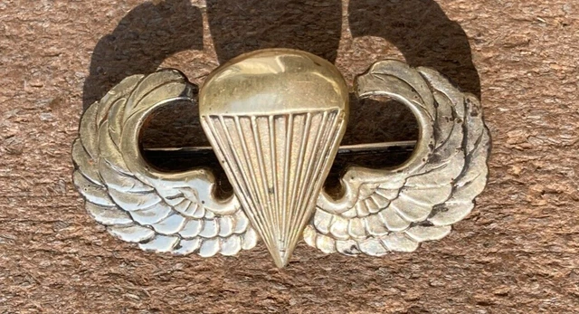 WW2 US ARMY Military Jump Parachute Parachutist Wing Badge Award Pin ...