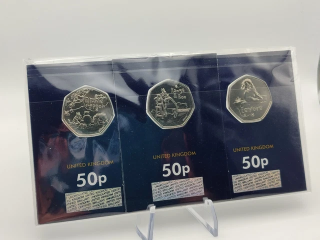 2022 50P COIN Set Winnie The Pooh & Friends Eeyore Kanga & Roo Certified Bunc £24.95 - PicClick UK