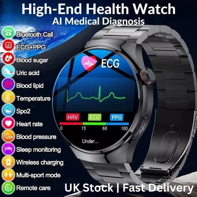 UK 2025 NEW Medical Grade Smart Watch Blood Pressure Oxygen Heart Rate ...