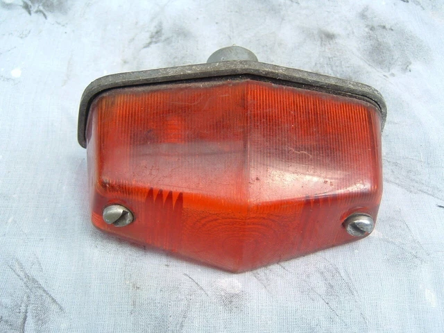 VINTAGE 3 BULB REAR LIGHT,BSA,TRIUMPH,NORTON,AJS,ARIEL,RUDGE, 1940s/50s ...
