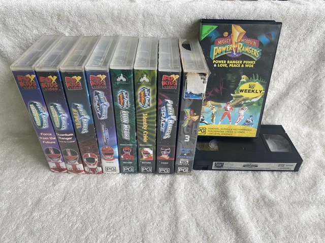 POWER RANGERS VHS Bundle (Time Force, Space, Rescue, Wild Force, MMPR ...