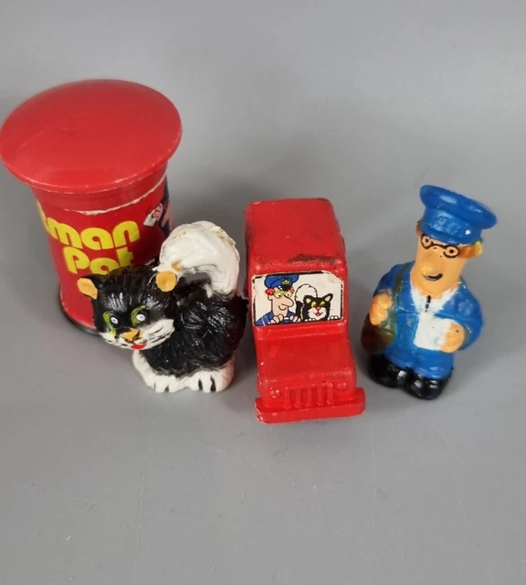 VINTAGE POSTMAN PAT Set Of Pencil Toppers 1990s Retro Jess Postbox ...