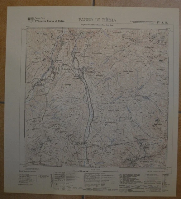 CARTINA MAPPA IGM serie 25000 - 4B IV NO Campo Tures (1962) EUR 6,00 ...