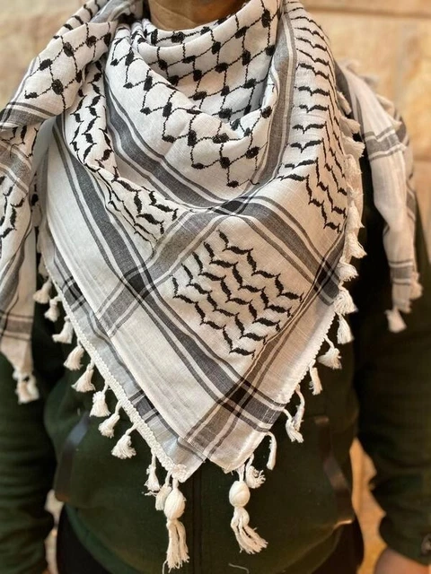 RARE COLOR ORIGINAL Palestinian Keffiyeh Shemagh Arab Hatta Arafat ...