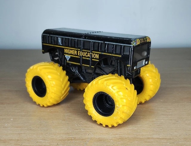 MONSTER JAM HIGHER EDUCATION 'Inverse' Truck 1:64 Rare Hot Wheels Black ...
