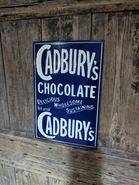 CADBURYS CHOCOLATE ENAMEL Sign Porcelain Sign Chocolate Sign Old Shop ...