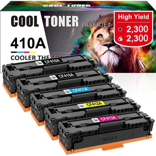 5 PK CF410A Toner Cartridge For HP 410A 477A LaserJet Pro M452dw ...