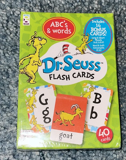 1 PACK FLASH Cards Dr. Seuss alphabet 40 cards teacher supply ...