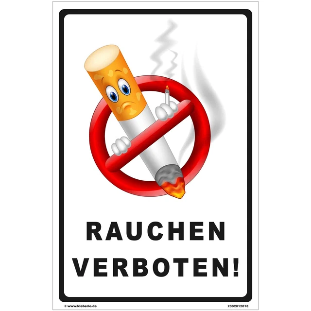 VERBOTSSCHILD RAUCHVERBOT SCHILD - Rauchen verboten! - lustig ...