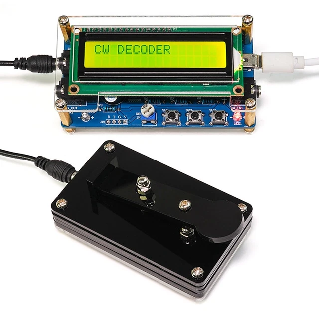 UPGRADED CW MORSE Code Decoder Kit mit Digitalem LCD und Gehäuse Plus ...