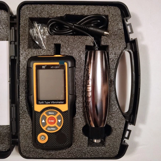 NEW HT-1201 DIGITAL Split Type Vibration Meter Temperature Tester ...