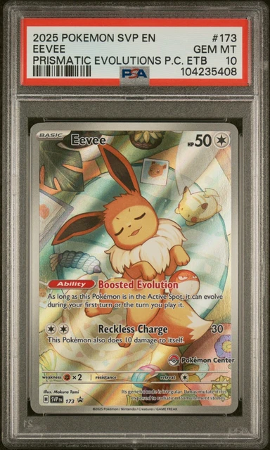 2025 POKEMON PRISMATIC Evolutions Pokemon Center Etb Promo Svp #173 ...